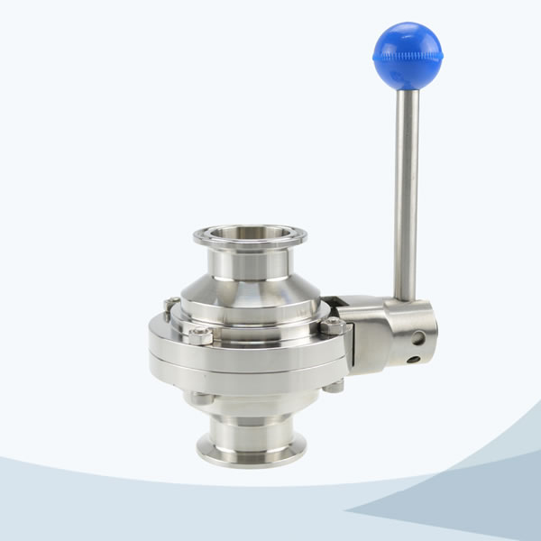 Stainless Steel Sanitary Round Handle Welded Butterfly Type Ball Valve ...