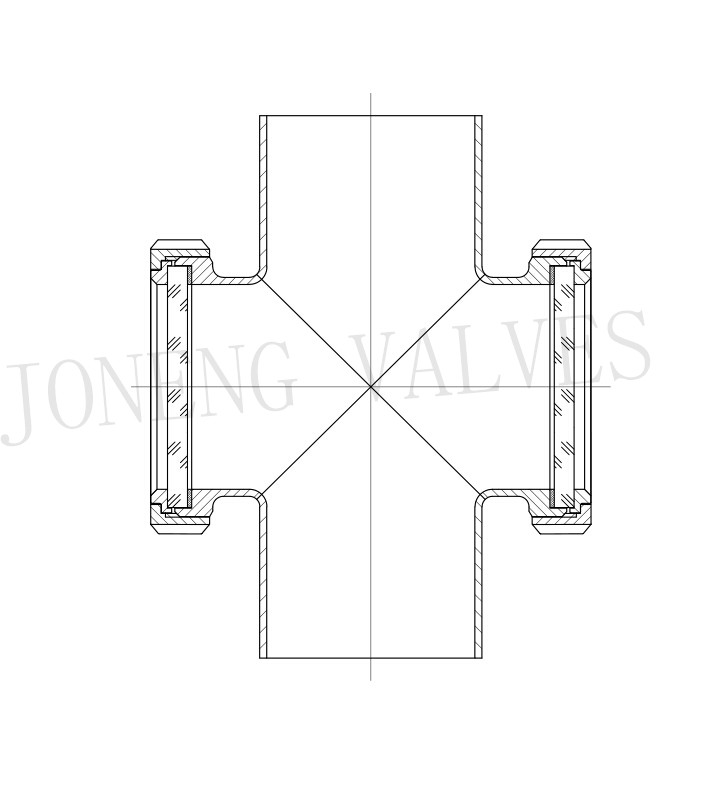 stainless steel food grade cross type sight glass - JoNeng valves Co., Ltd