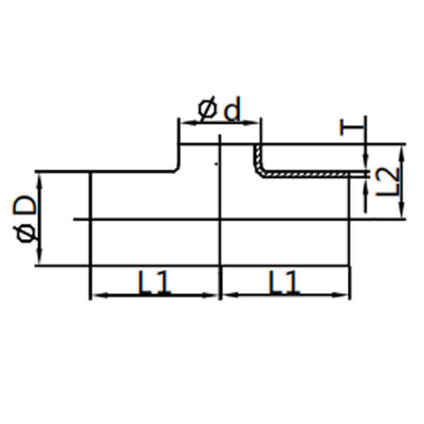 Short reducing welded Tee - JoNeng valves Co., Ltd