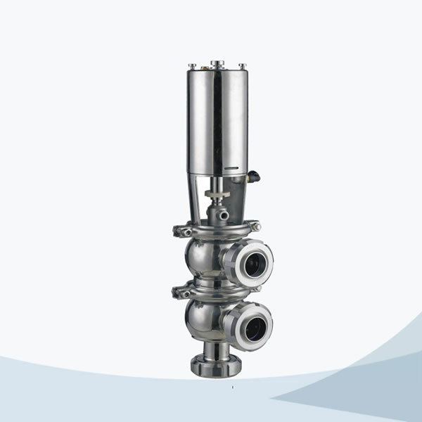 stainless steel sanitary grade 3 way ball type flow divert valve ...