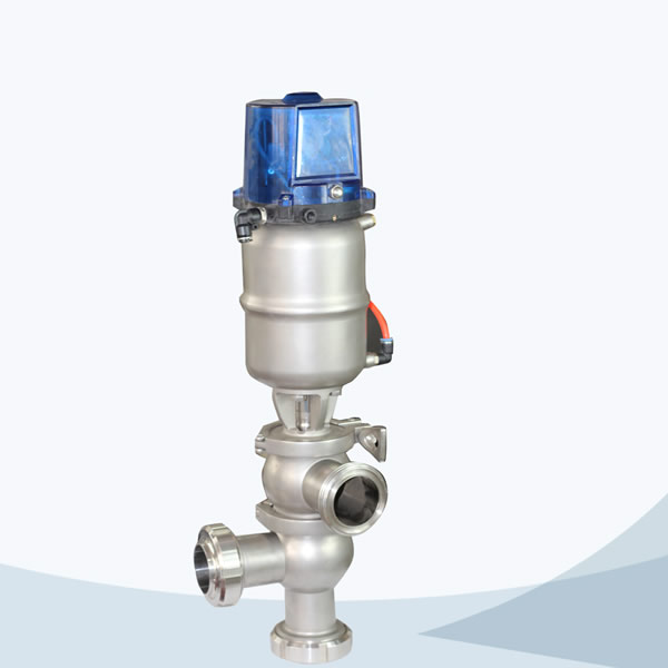 stainless steel food processing pneumatic flow change over valve with ...