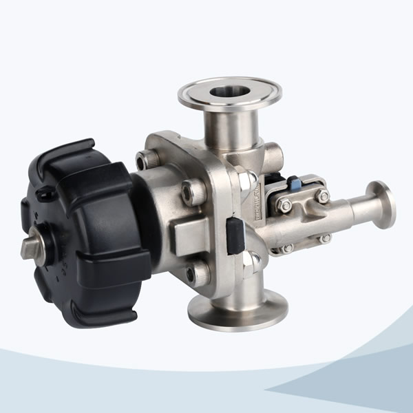 stainless steel sanitary grade manual type clamped diaphragm valve with ...