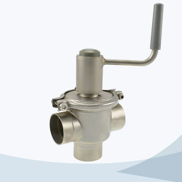 stainless steel food grade manual type 3 way cut-off valve - JoNeng ...