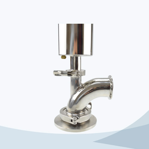 stainless steel hygienic grade pneumatic bending type tank bottom valve ...