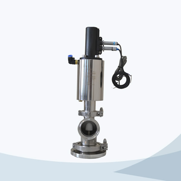 stainless steel hygienic grade pneumatic bending type tank bottom valve ...