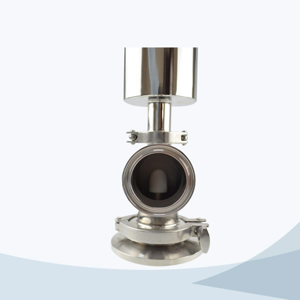 stainless steel sanitary grade pneumatic bending type tank bottom valve ...