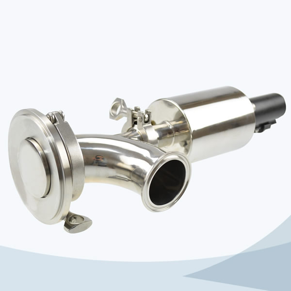 stainless steel sanitary grade pneumatic bending type tank bottom valve ...