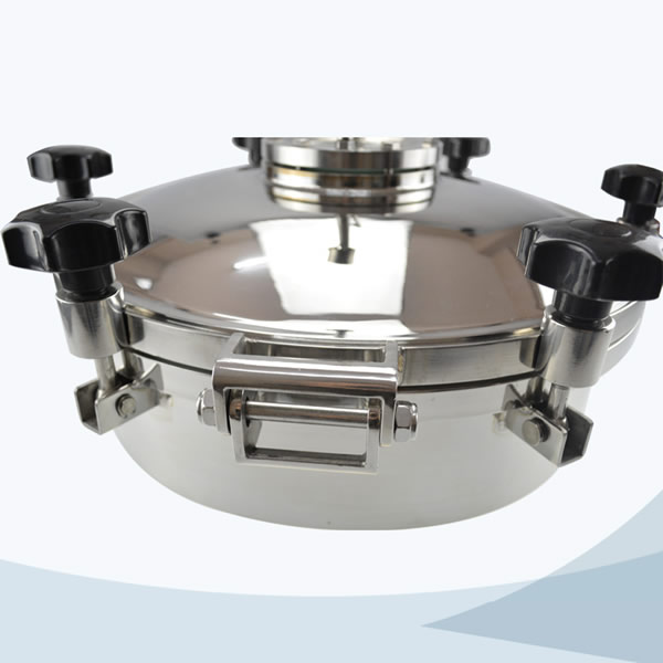 stainless steel hygienic round pressure manhole with sight glass ...